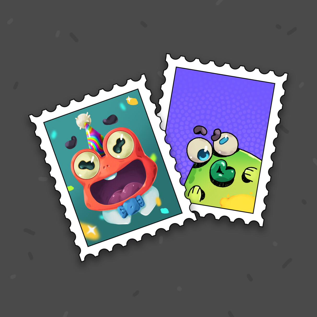 ArtStation - Frog stamps