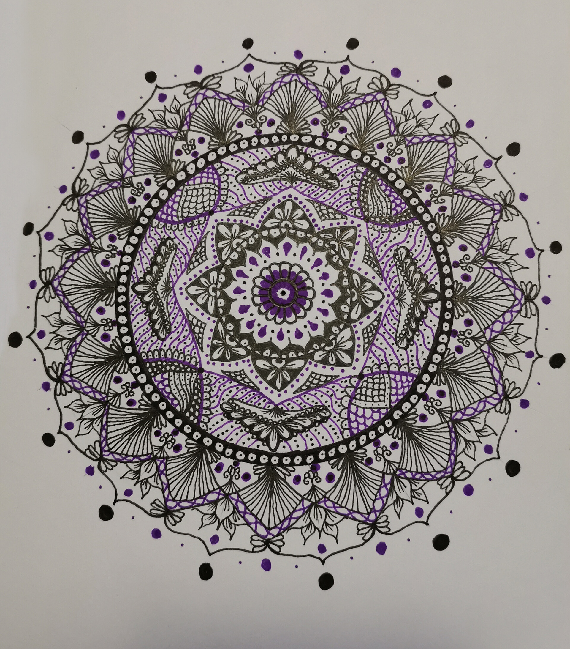 ArtStation - Mandala with purple color