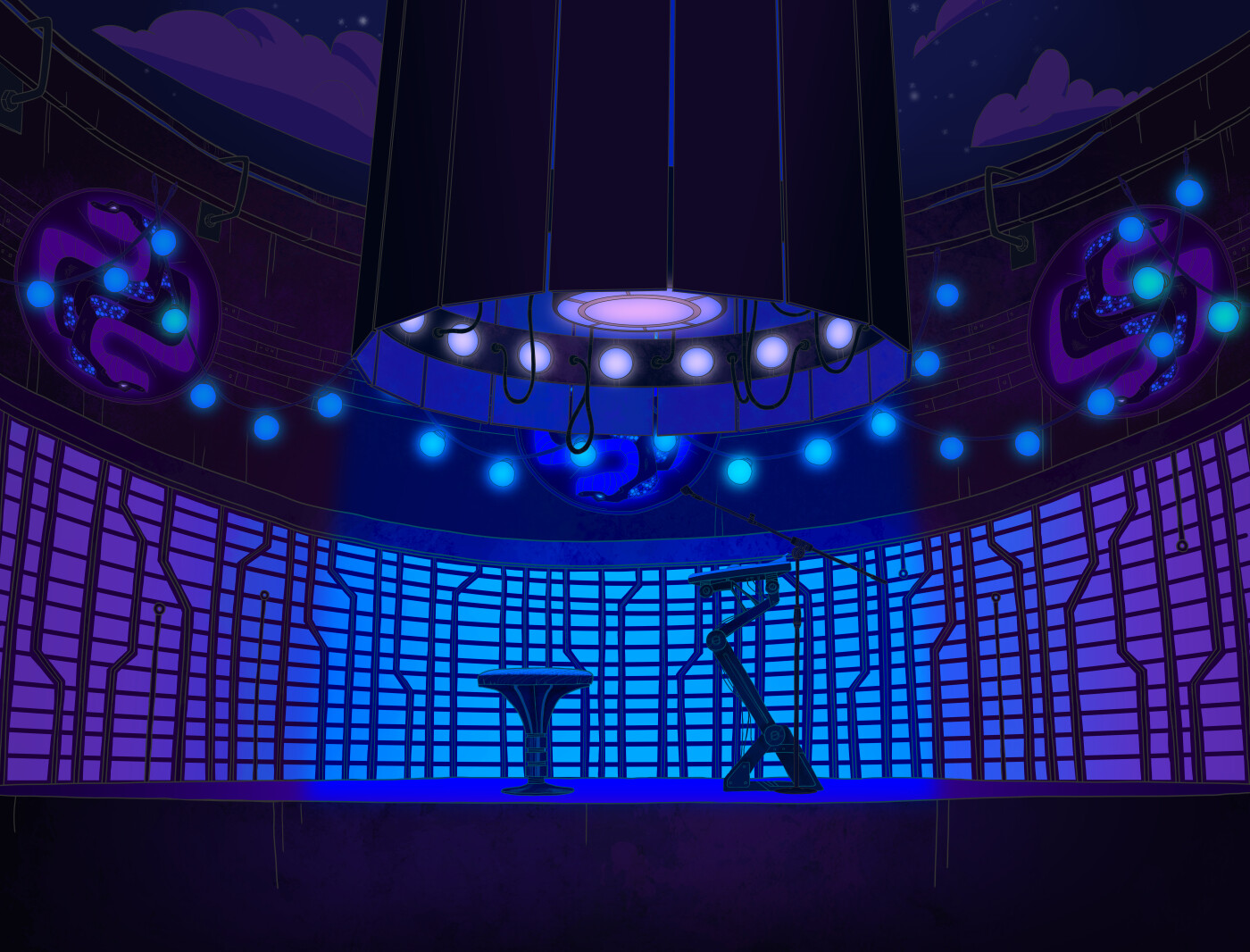 ArtStation - Python Club inside backgrounds for "Hacking Universe"