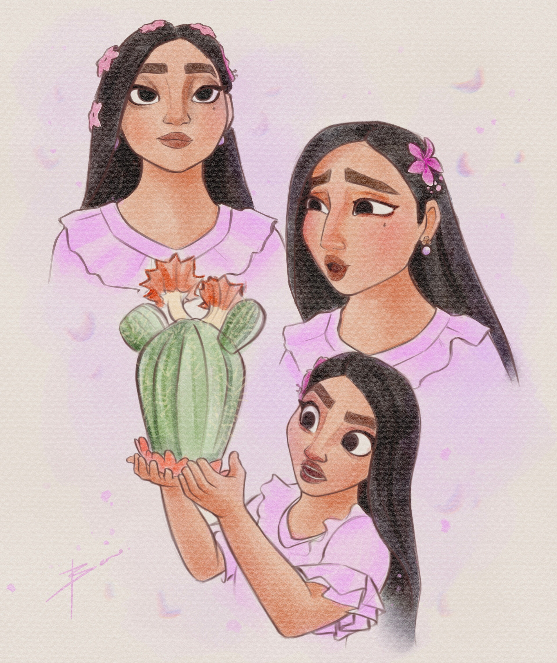 ArtStation - Encanto İsabela Madrigal Sketching