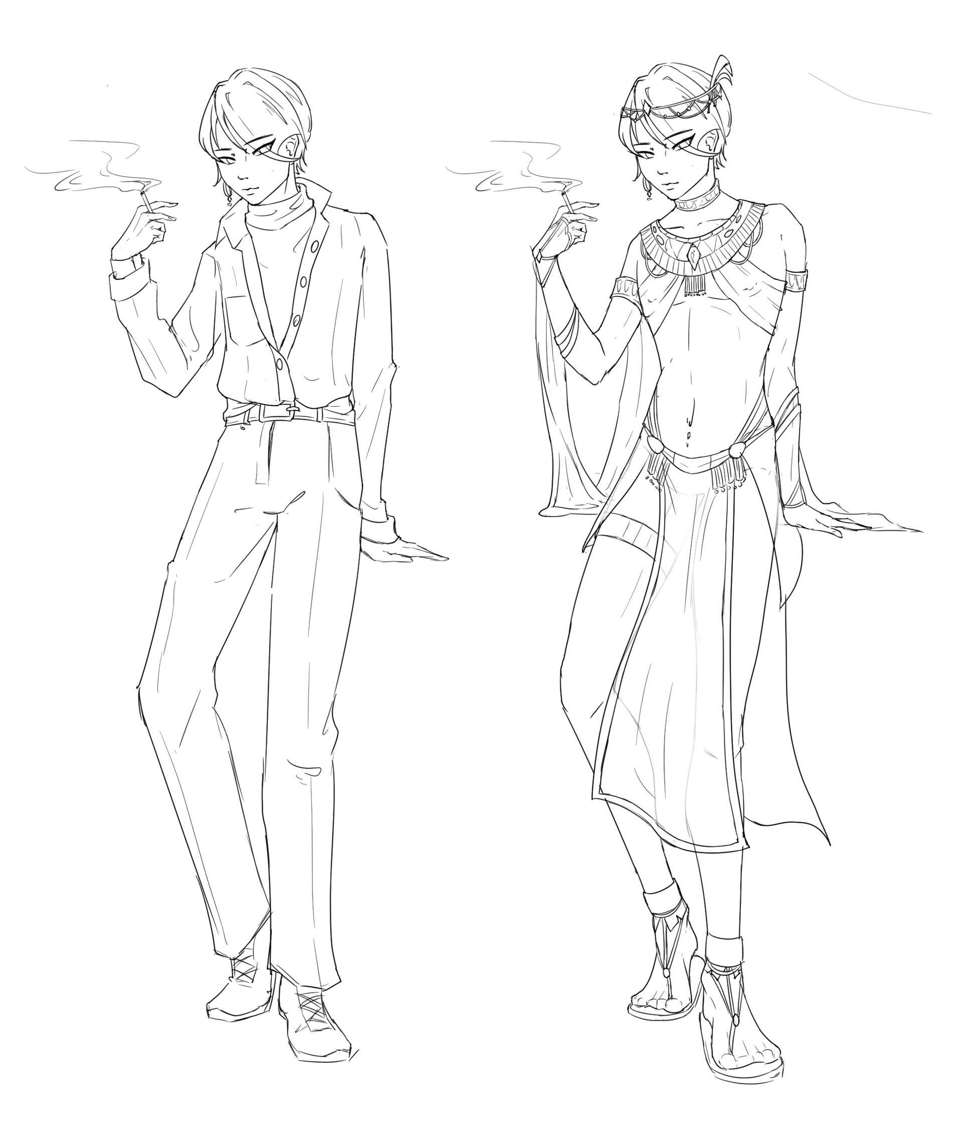 ArtStation - Ausar full body (Modern/Egyptian) (OC)