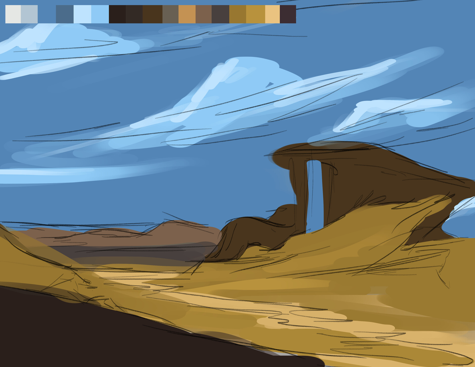 ArtStation - Rocky Desert - Concept Art