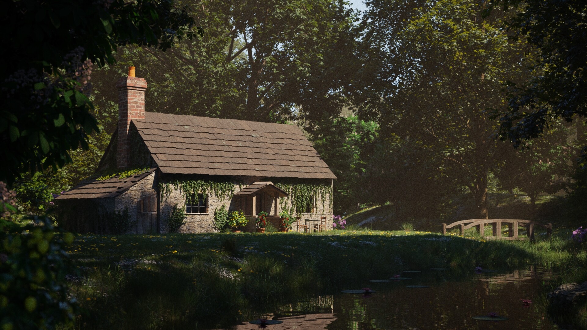ArtStation - Cottage in Forest