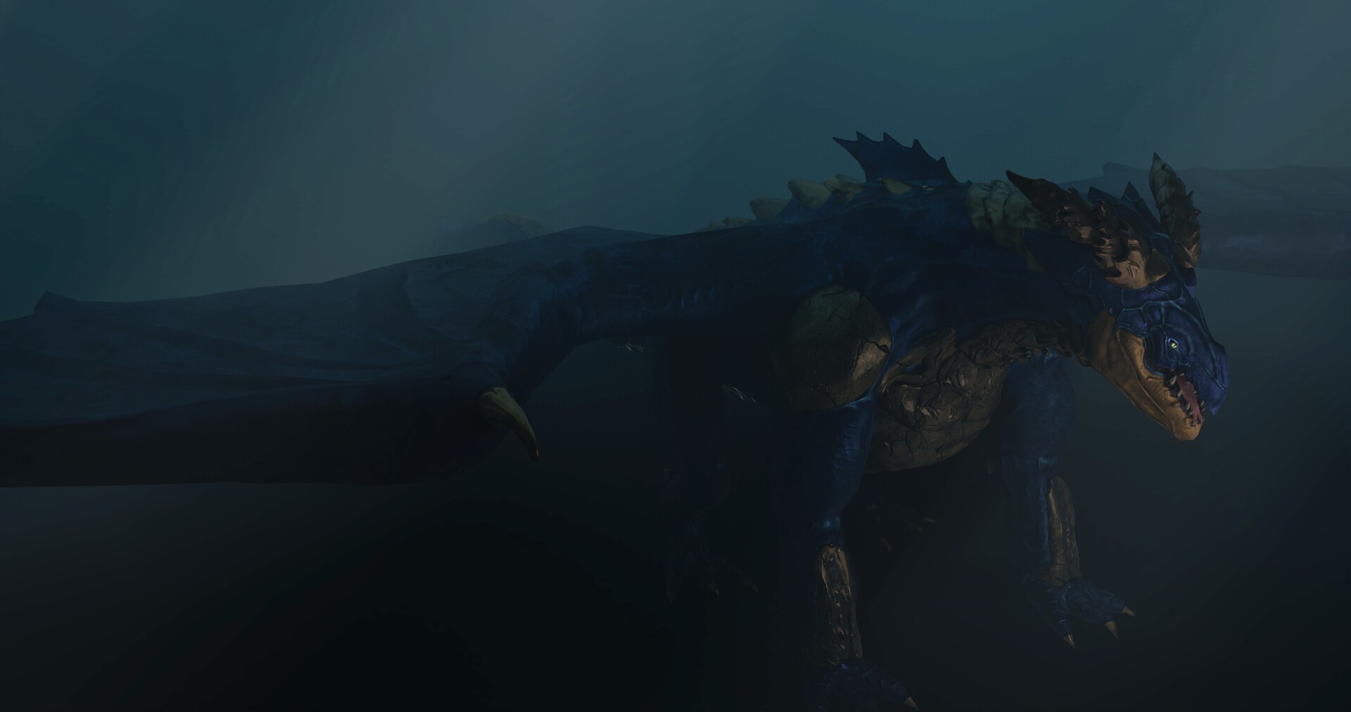 ArtStation - Blue Dragon with Bronze Armor