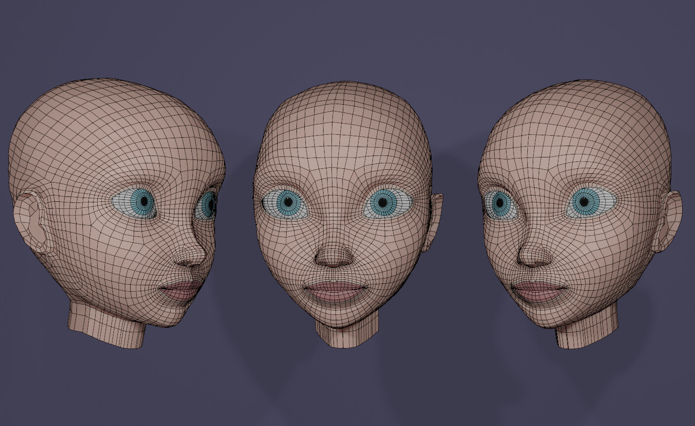 ArtStation - Face Topology Study