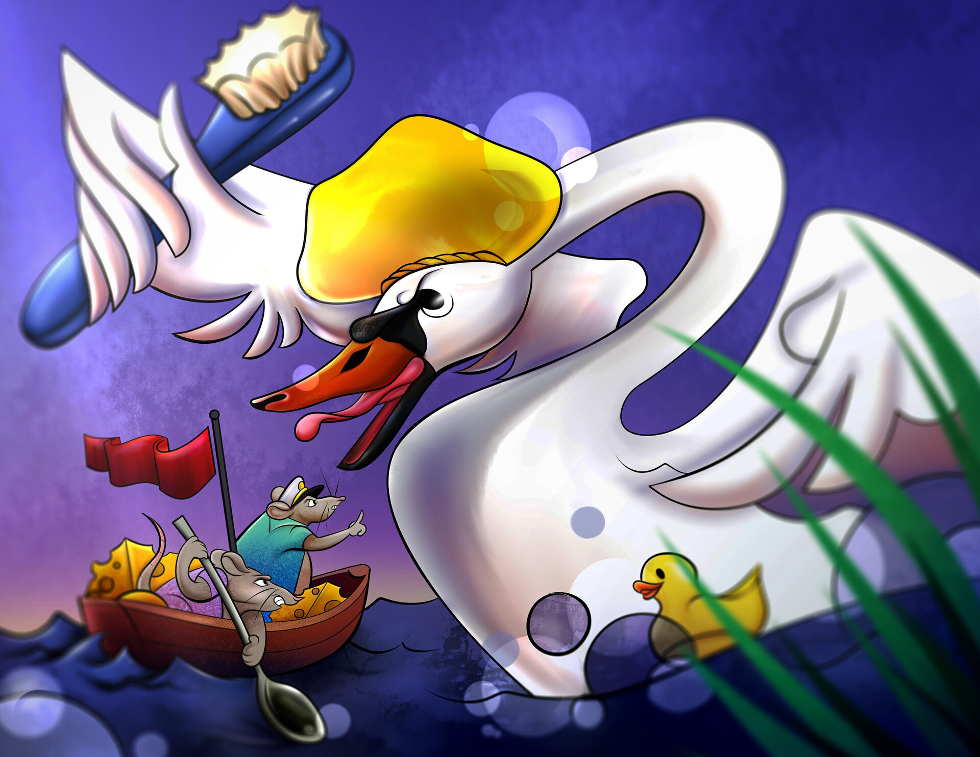 ArtStation - Swan Battle!