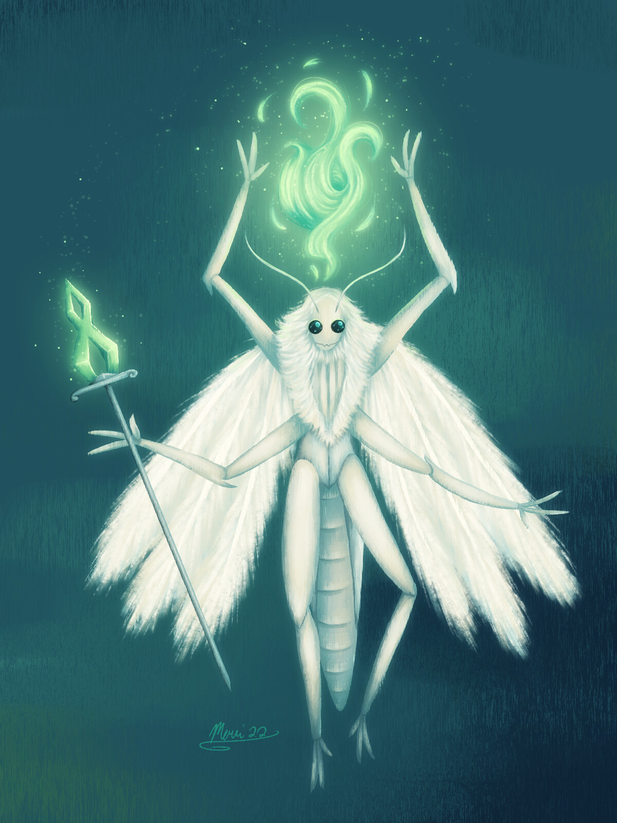 ArtStation - little feathered ghost moth