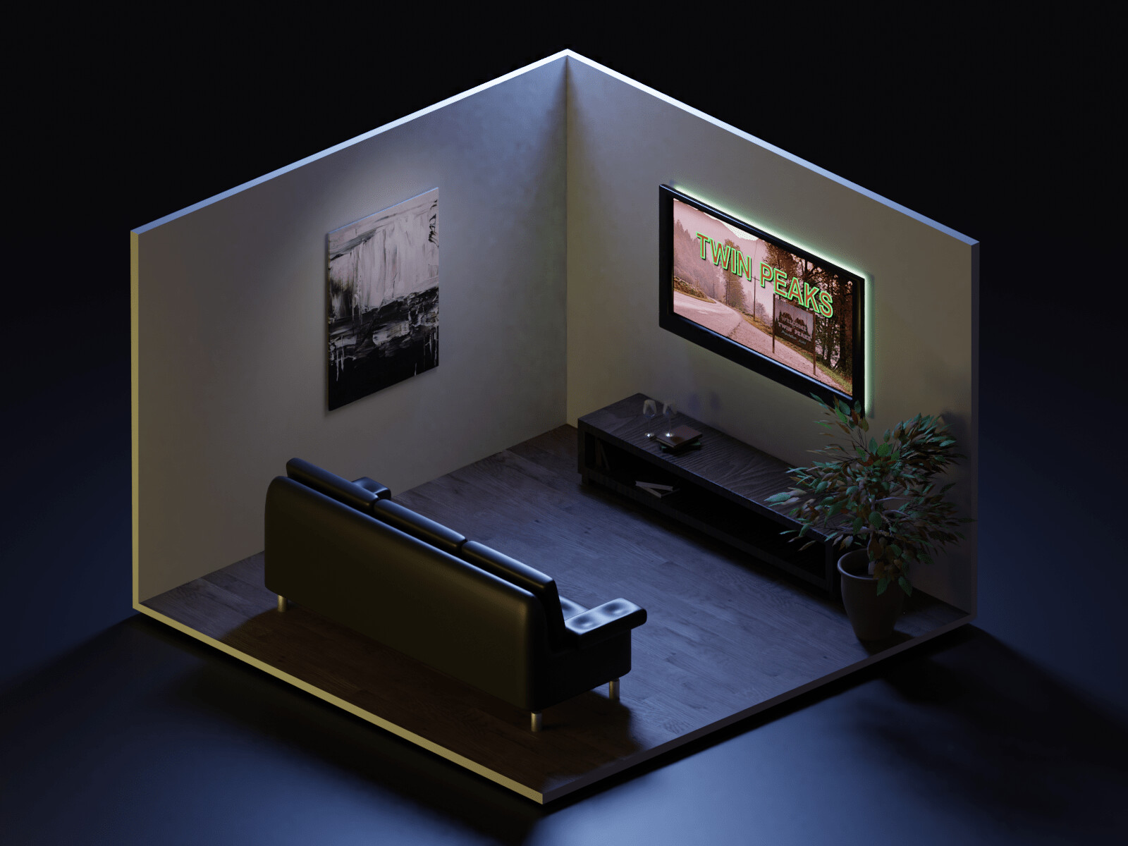 ArtStation - Low Poly room