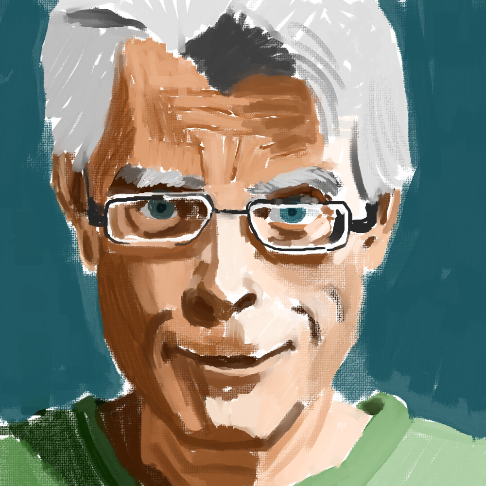 ArtStation - Old Stephen King portrait study