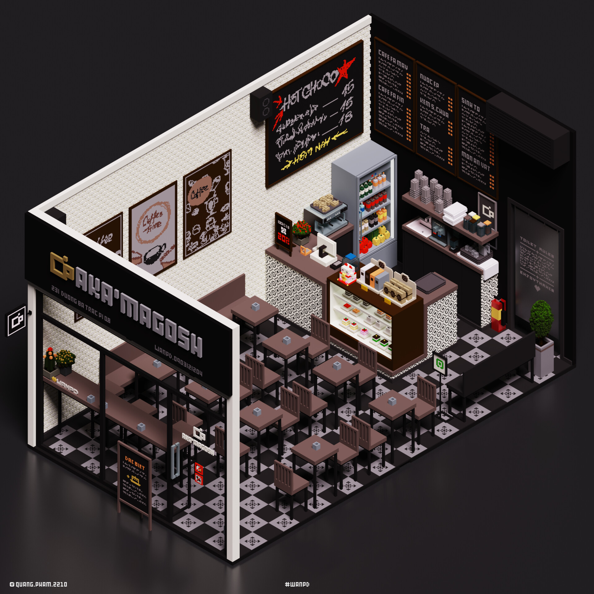 ArtStation - My Coffee Shop in Voxel