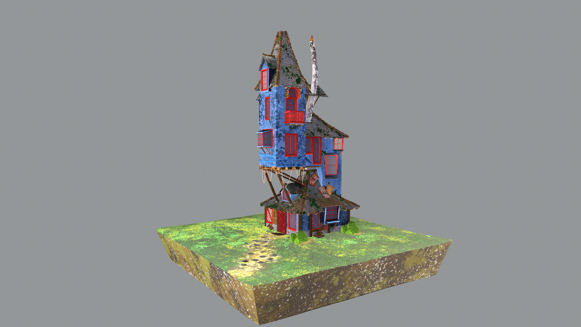 ArtStation - Weasley house "Burrow" from Harry Potter