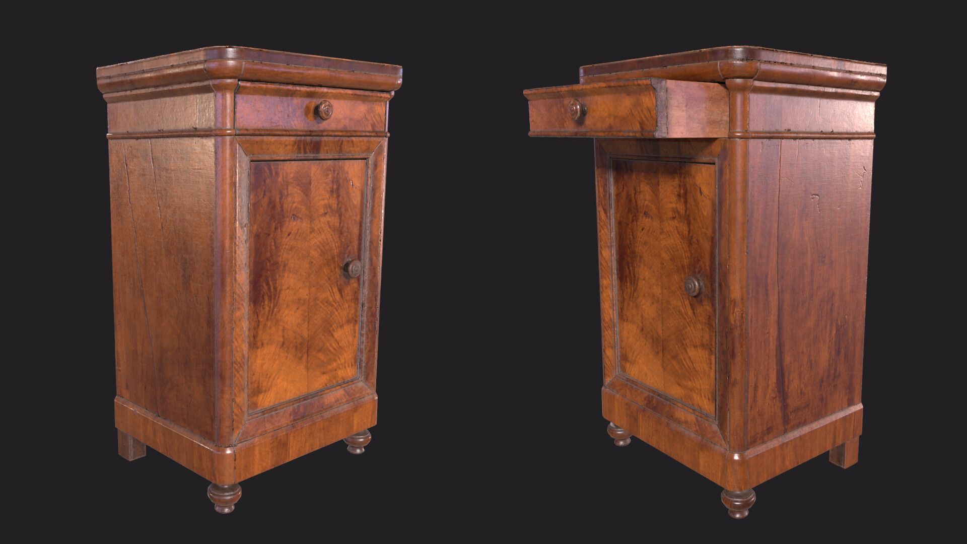 ArtStation - Antique bedside table