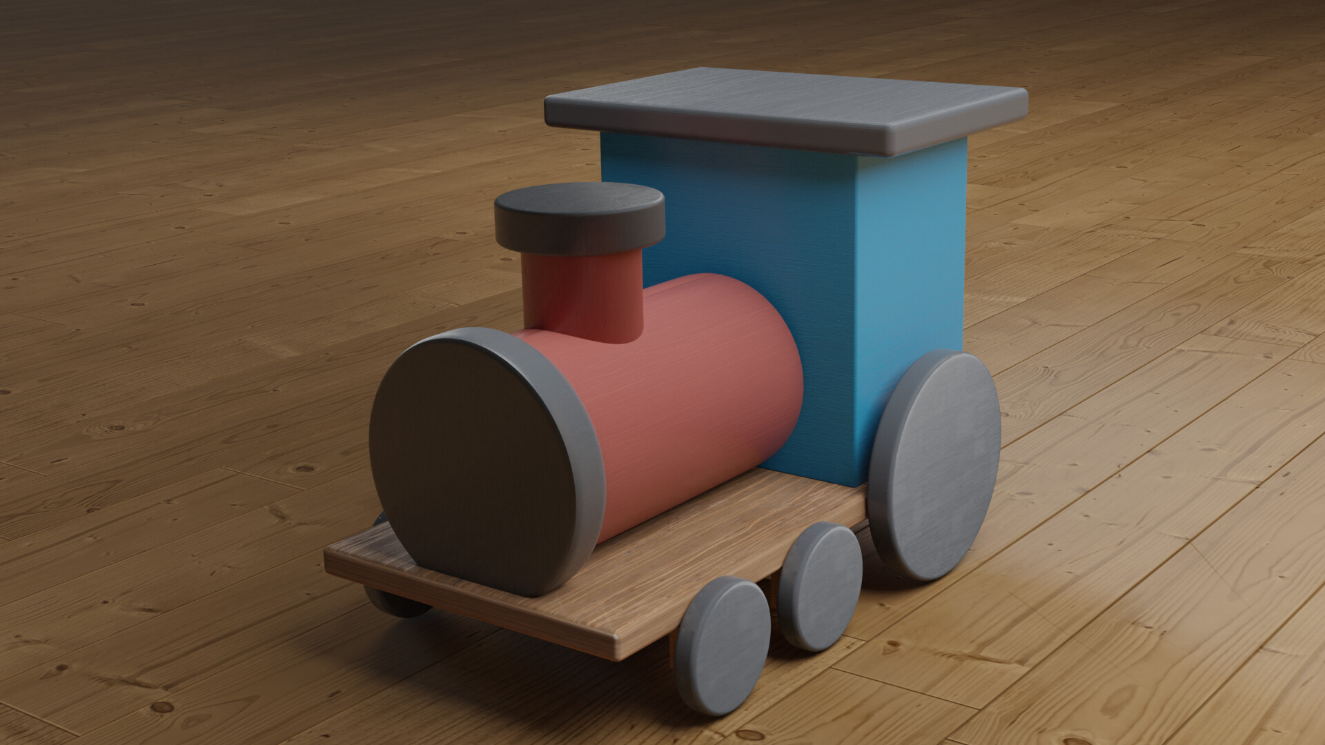 ArtStation - Wooden train toy
