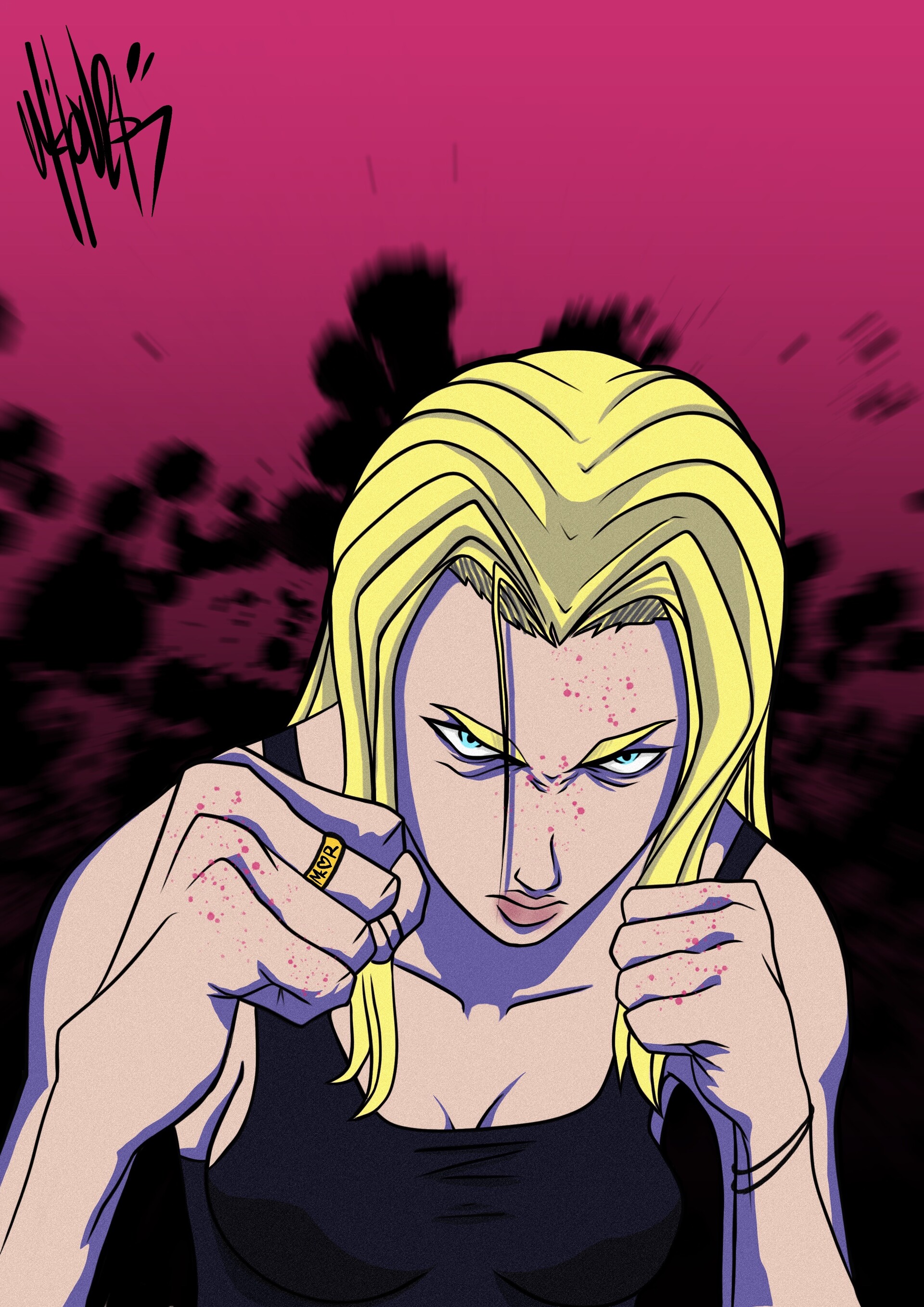 ArtStation - Boxing blonde