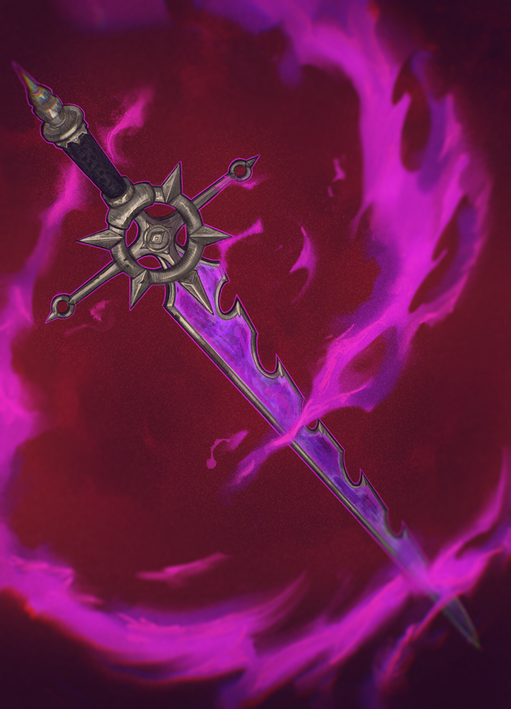 ArtStation - Dark Fire Sword.