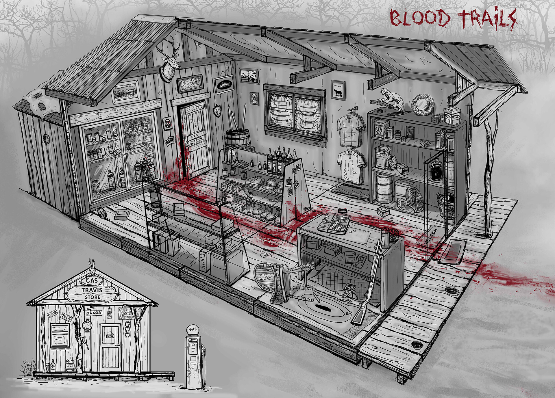 ArtStation - Blood trails