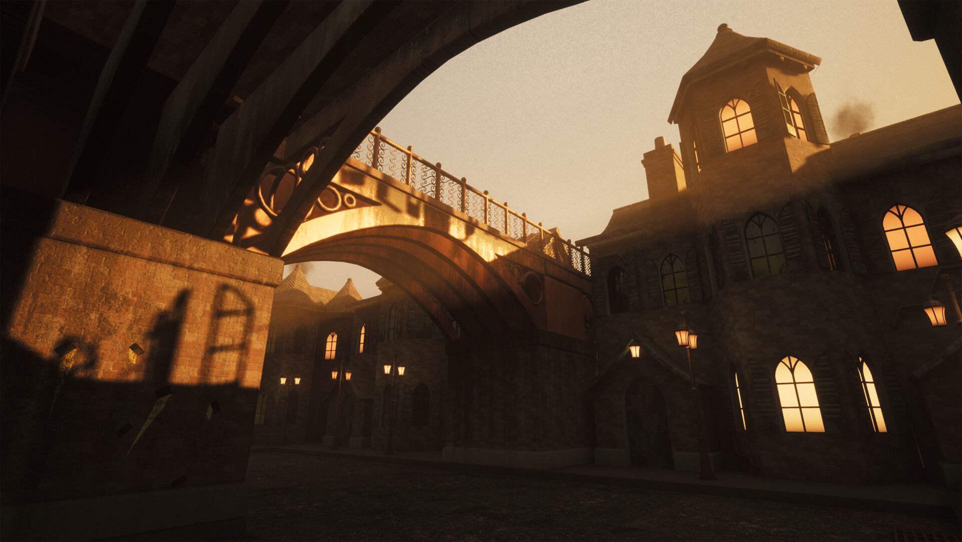 ArtStation - Steampunk-Inspired Town Square