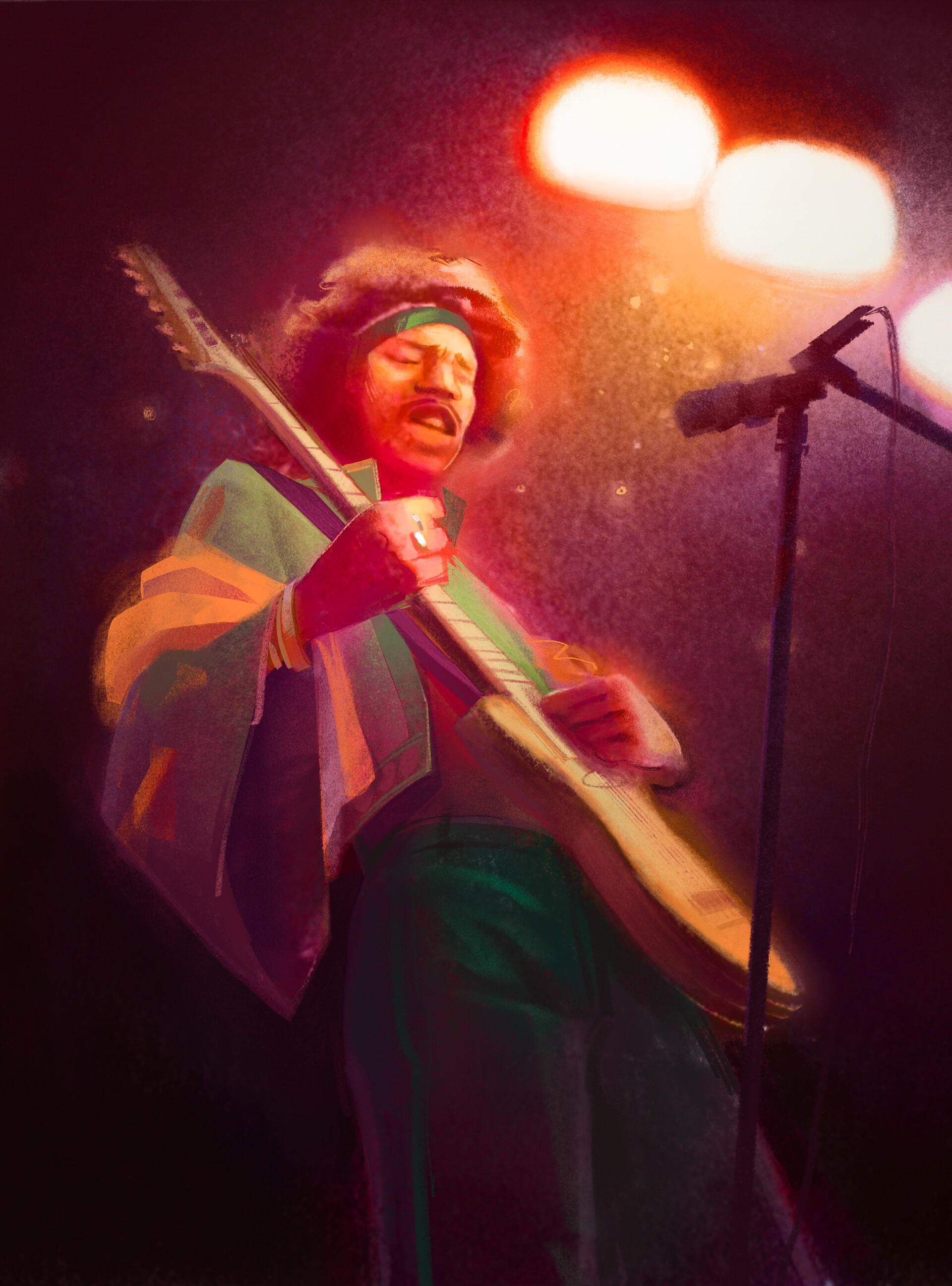 ArtStation - Jimi Hendrix