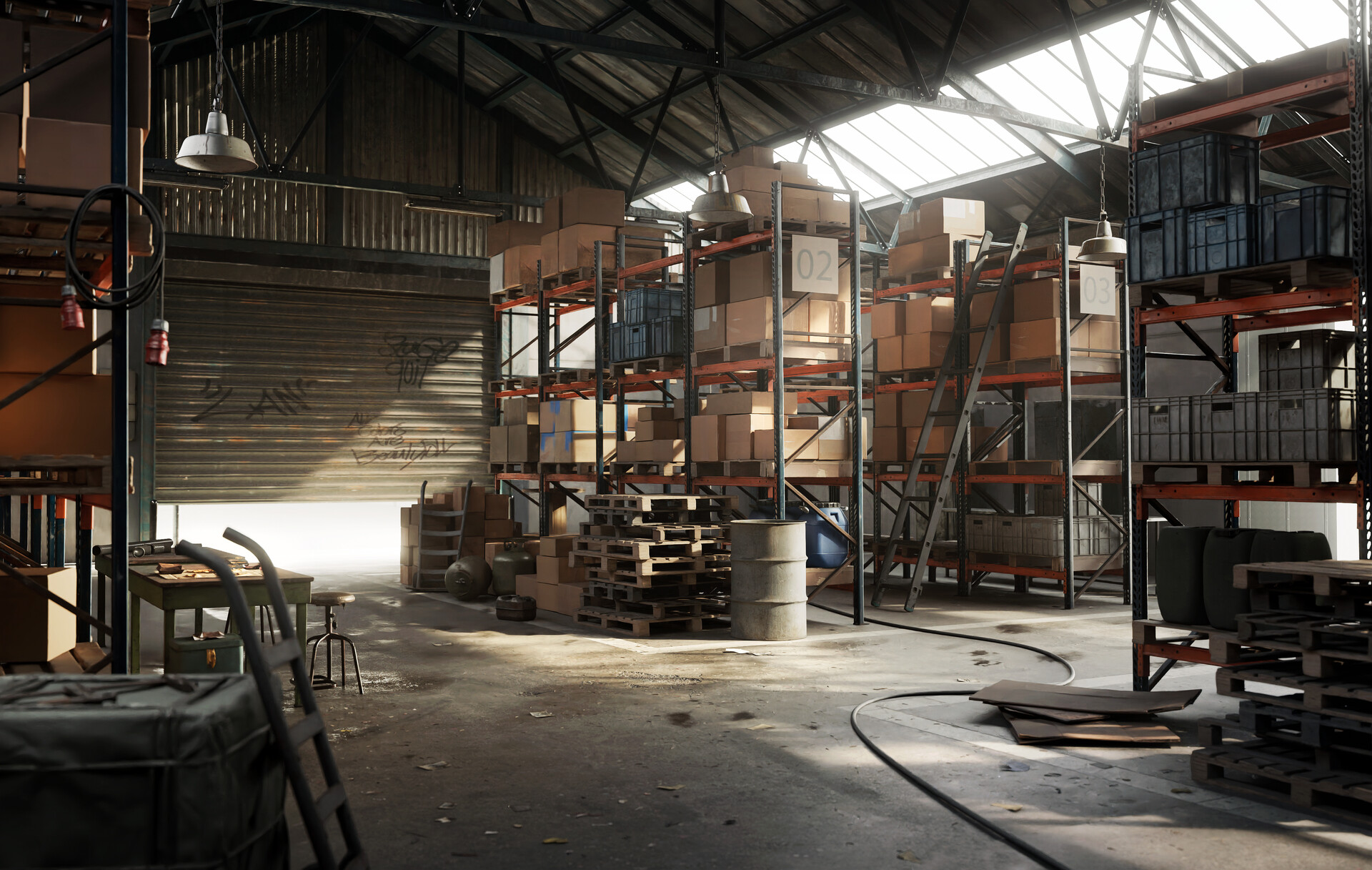 A warehouse scene made with Unity HDRP. : r/Unity3D