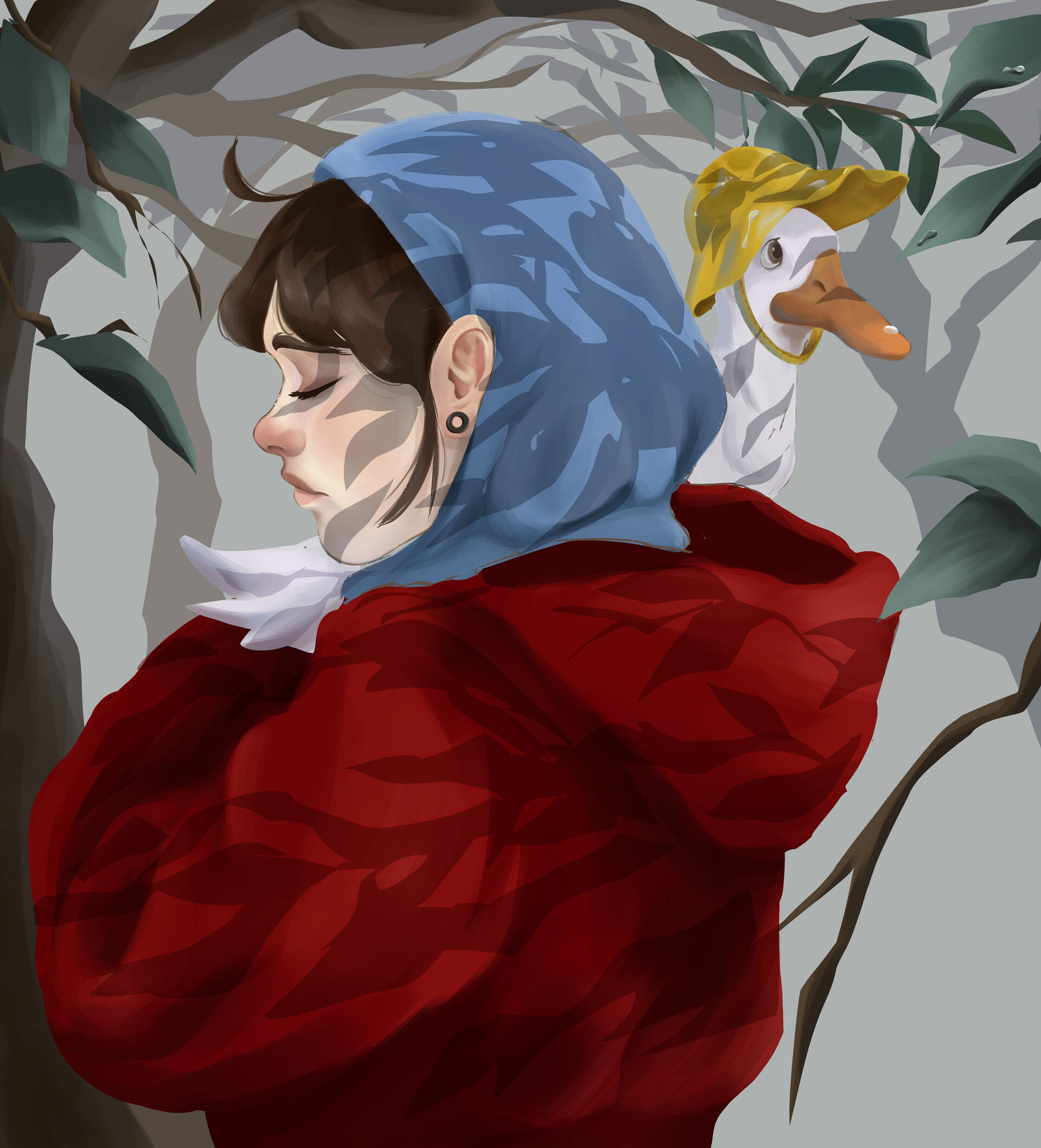 ArtStation - girl and her duck