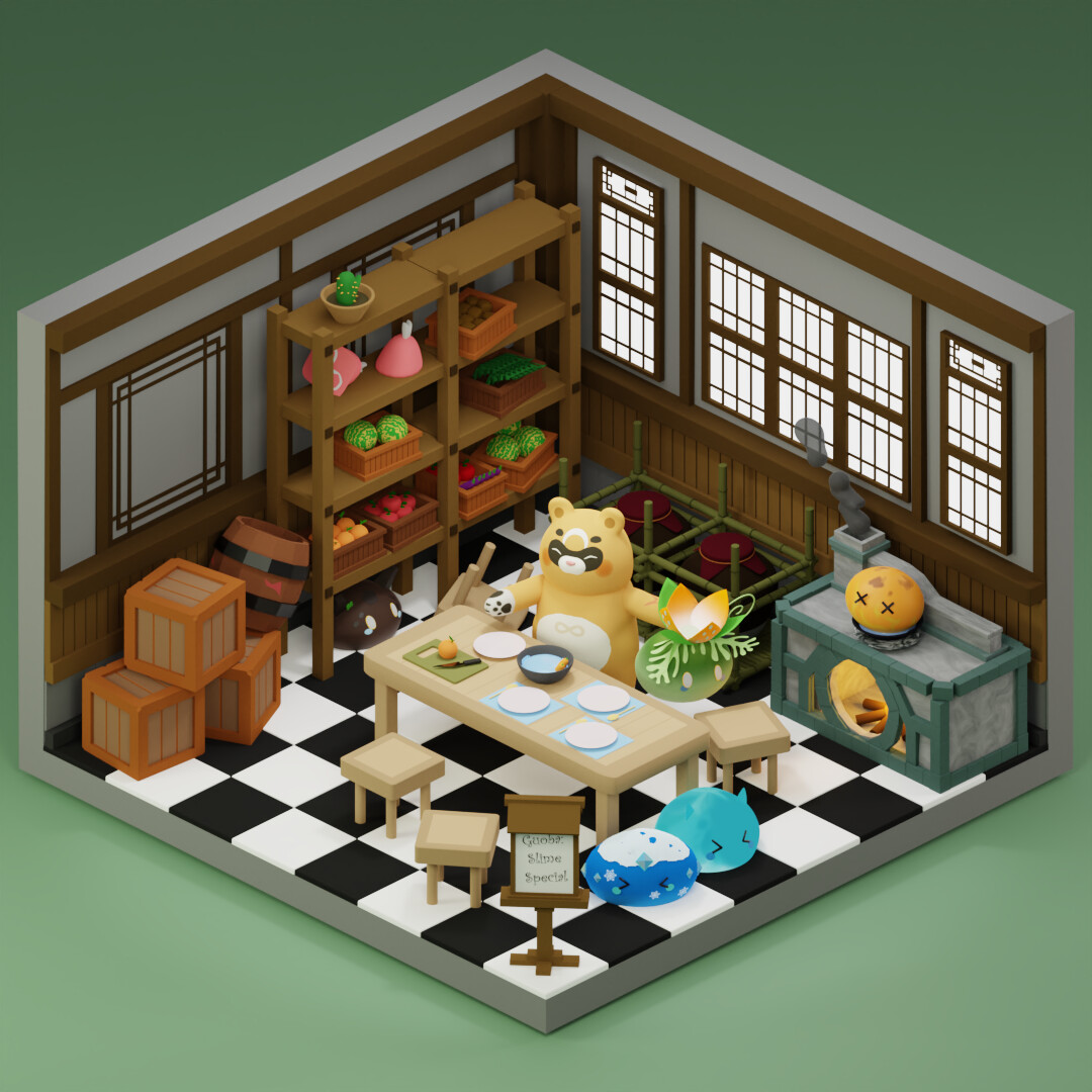 ArtStation - Slime Adventures: "We Go to Liyue to Eat, Not to be Eaten!"