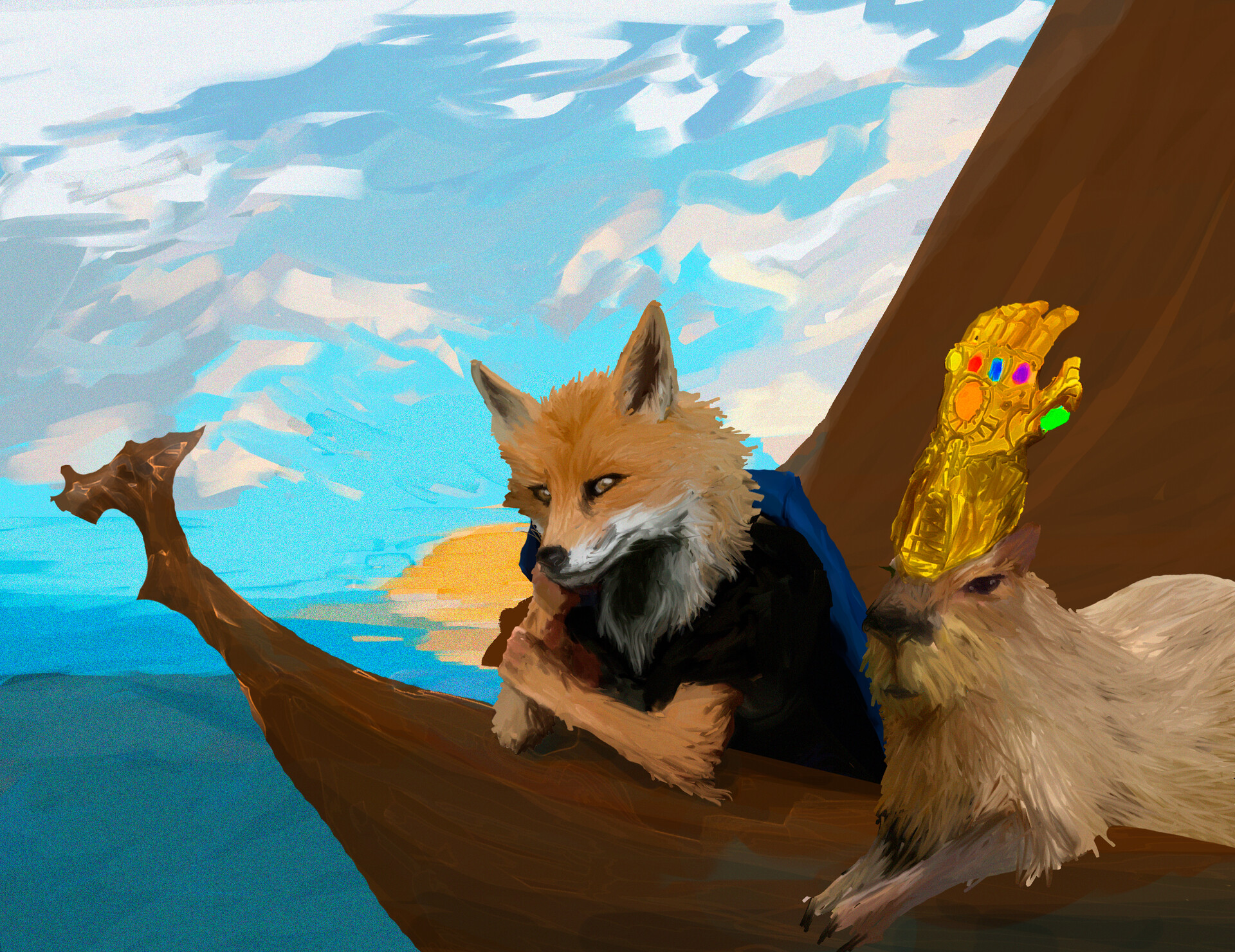 ArtStation - Fox and Capybara