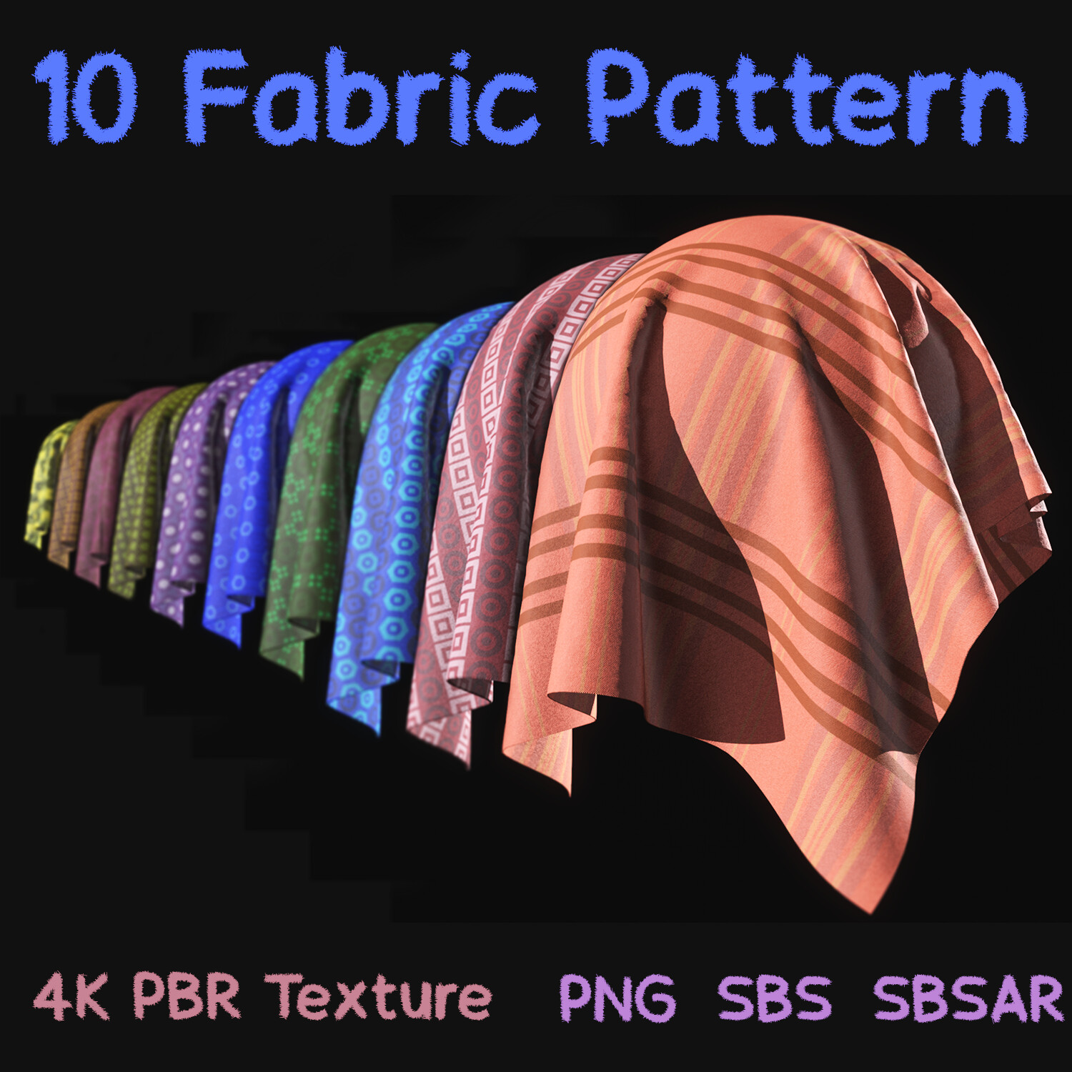 ArtStation - 10 Basic Fabric Pattern