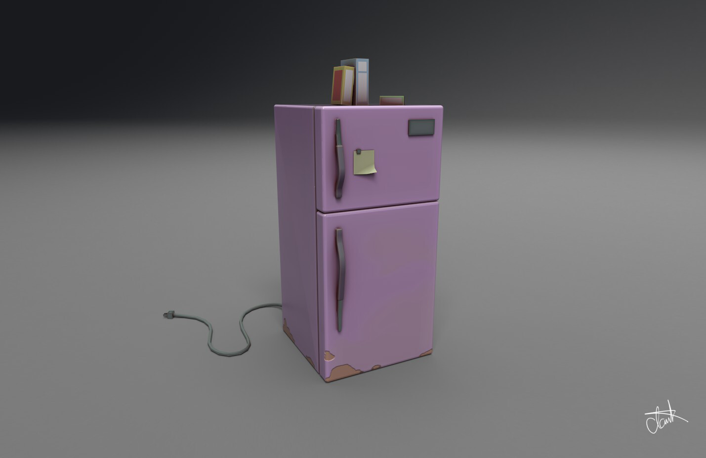 ArtStation - Stylized Fridge