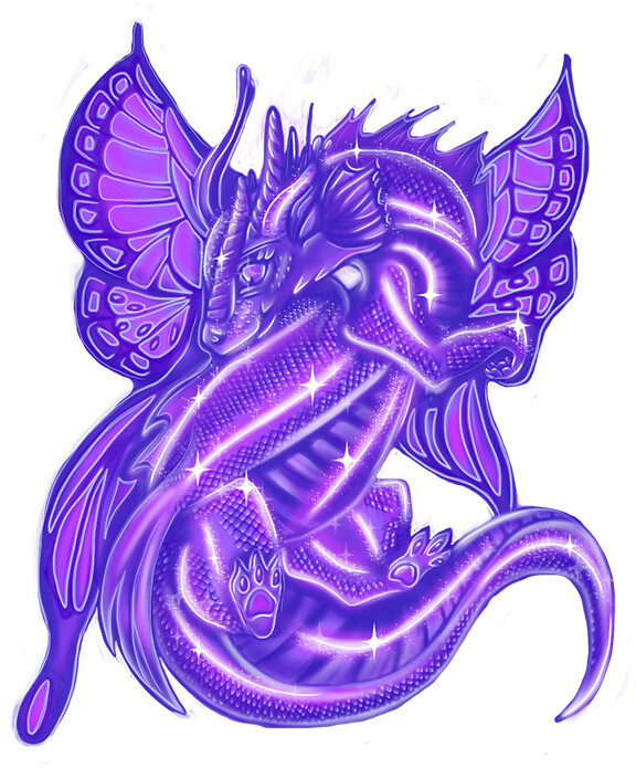 ArtStation - Amethyst Fae Dragon