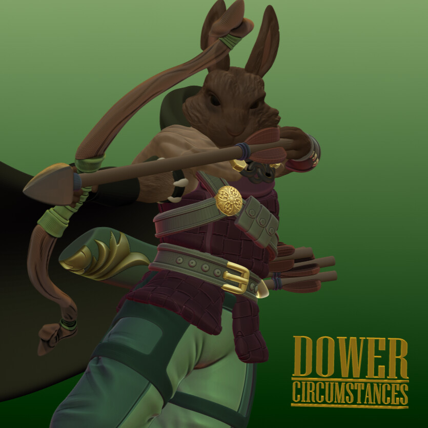 Joshua Dower - Harengon Ranger Miniature design
