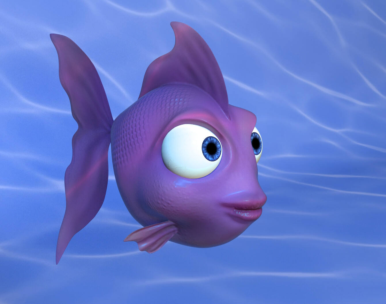 ArtStation - 3D cartoon Fish in Maya