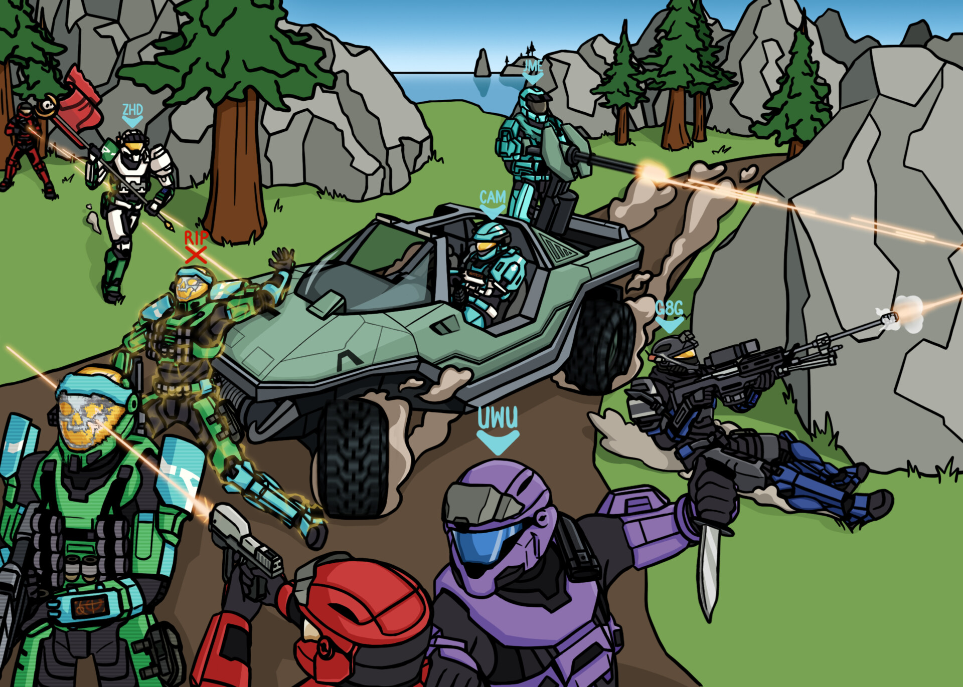 ArtStation - Halo: Reach - Capture the Flag Chaos