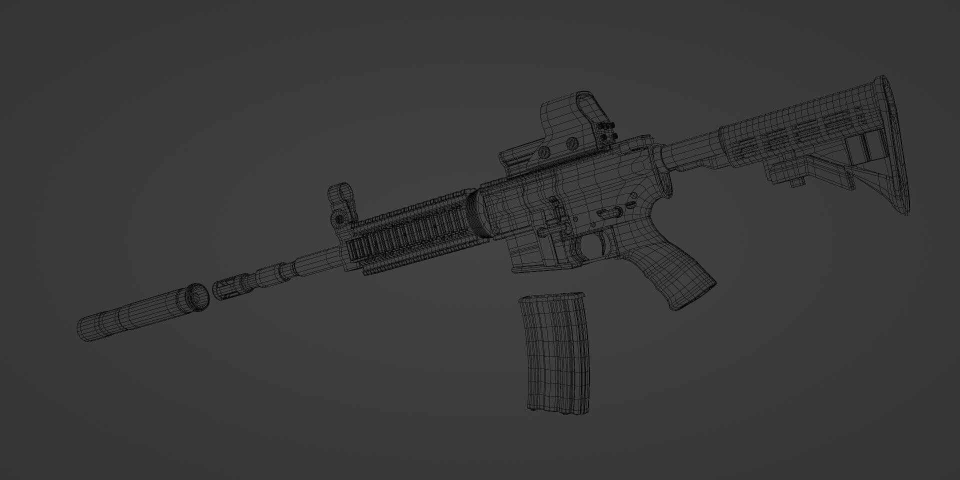 Adrian R - M4A1 Rifle - Rigged & Animated