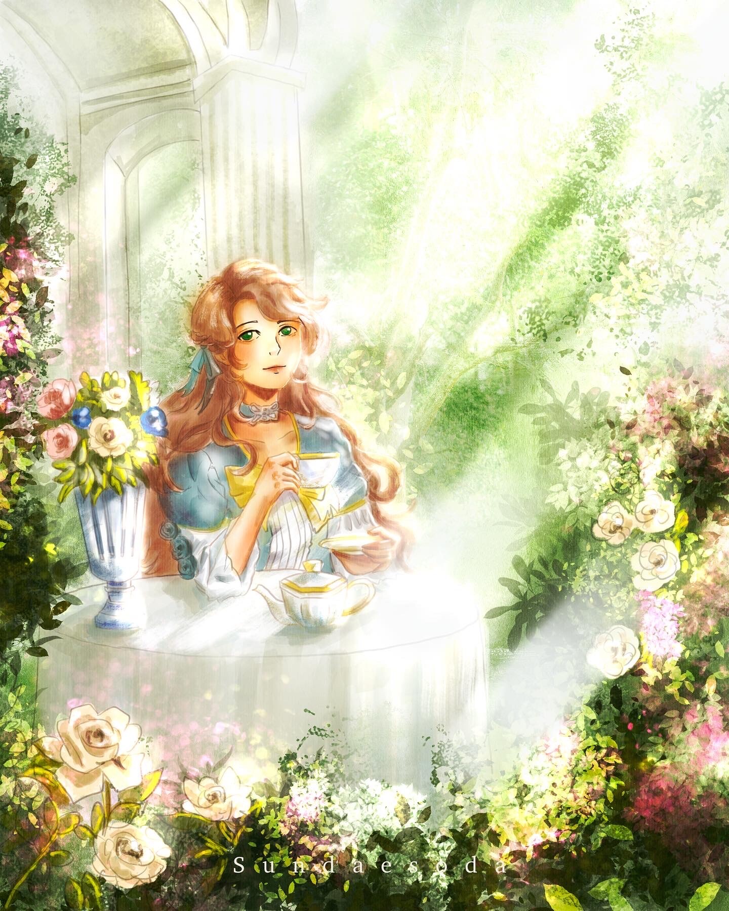 ArtStation - Fanart for Manhwa Duchess 50 Tea Recipes