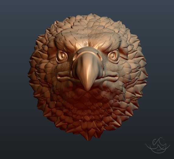 ArtStation - Eagle head for CNC machine.