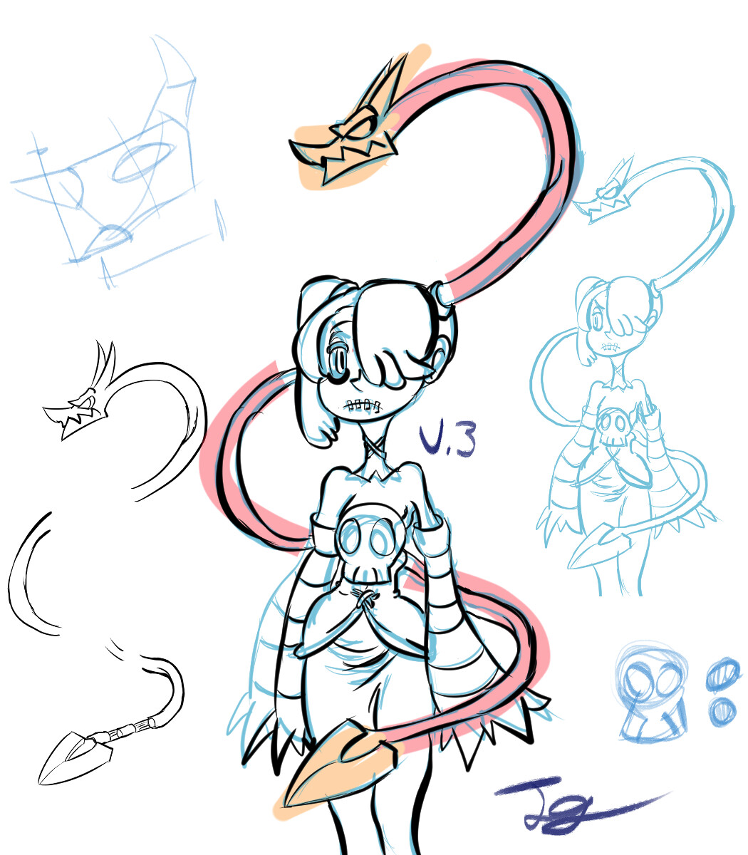 how to draw skullgirls style