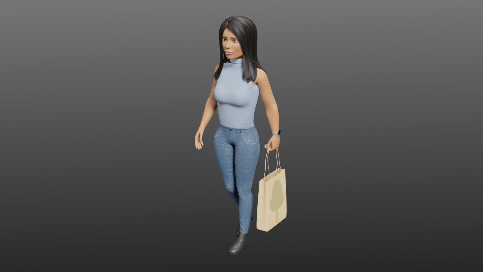 ArtStation - Walking girl