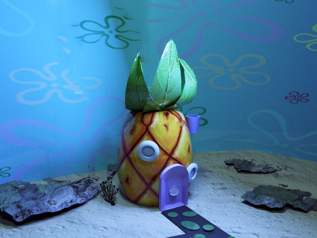 ArtStation - Semi realistic SpongeBob Pineapple