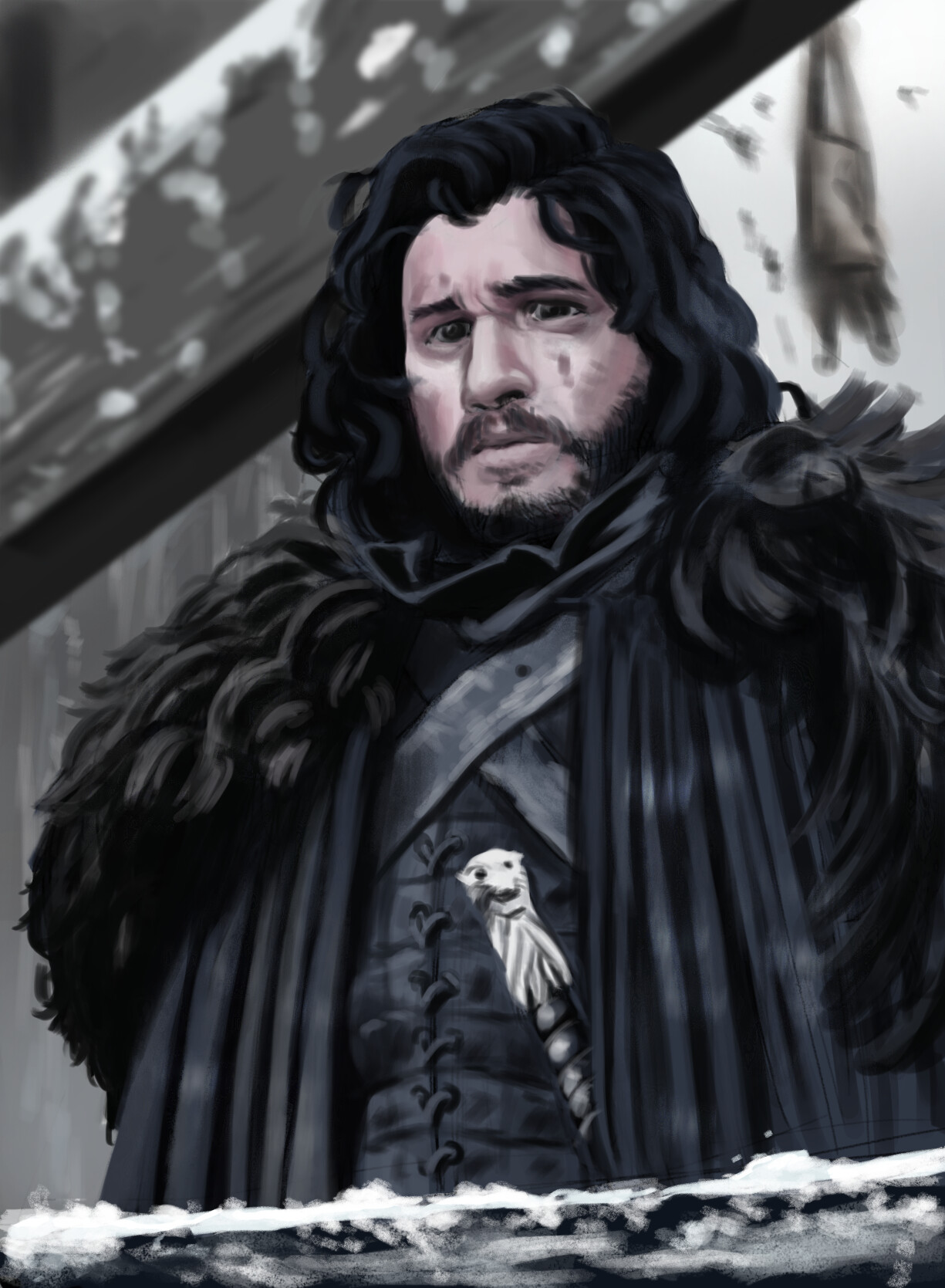 ArtStation - John Snow Portrait