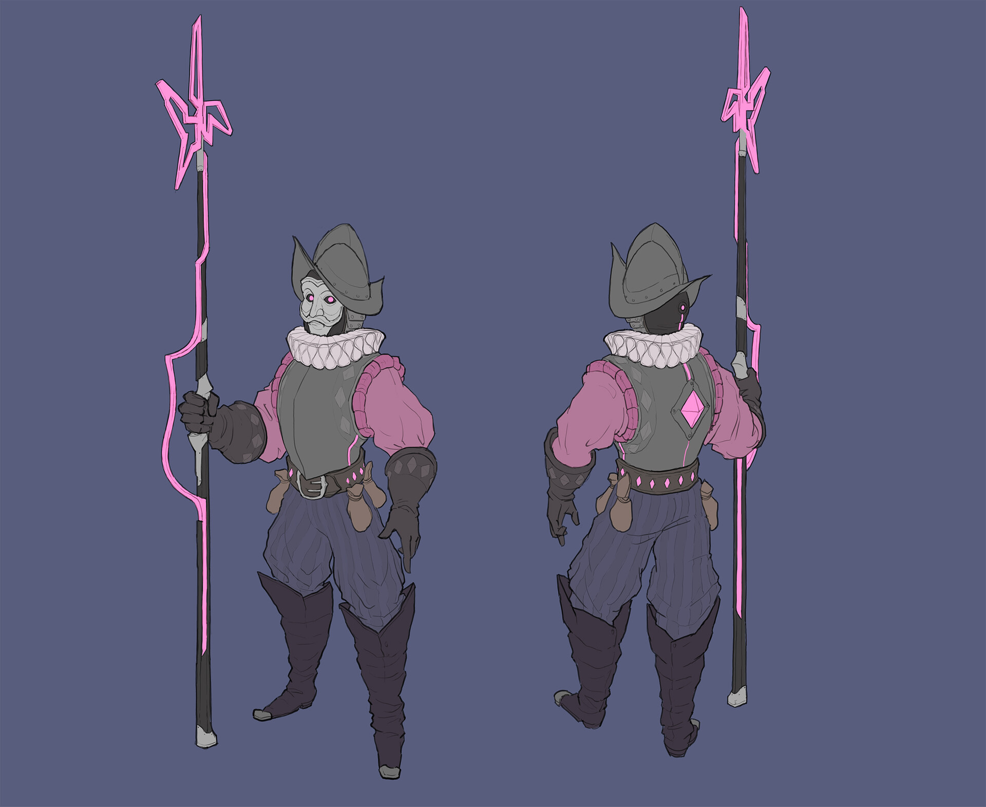 ArtStation - "Baroquepunk" (Personal project) - Enemy soldier/ Halbereder