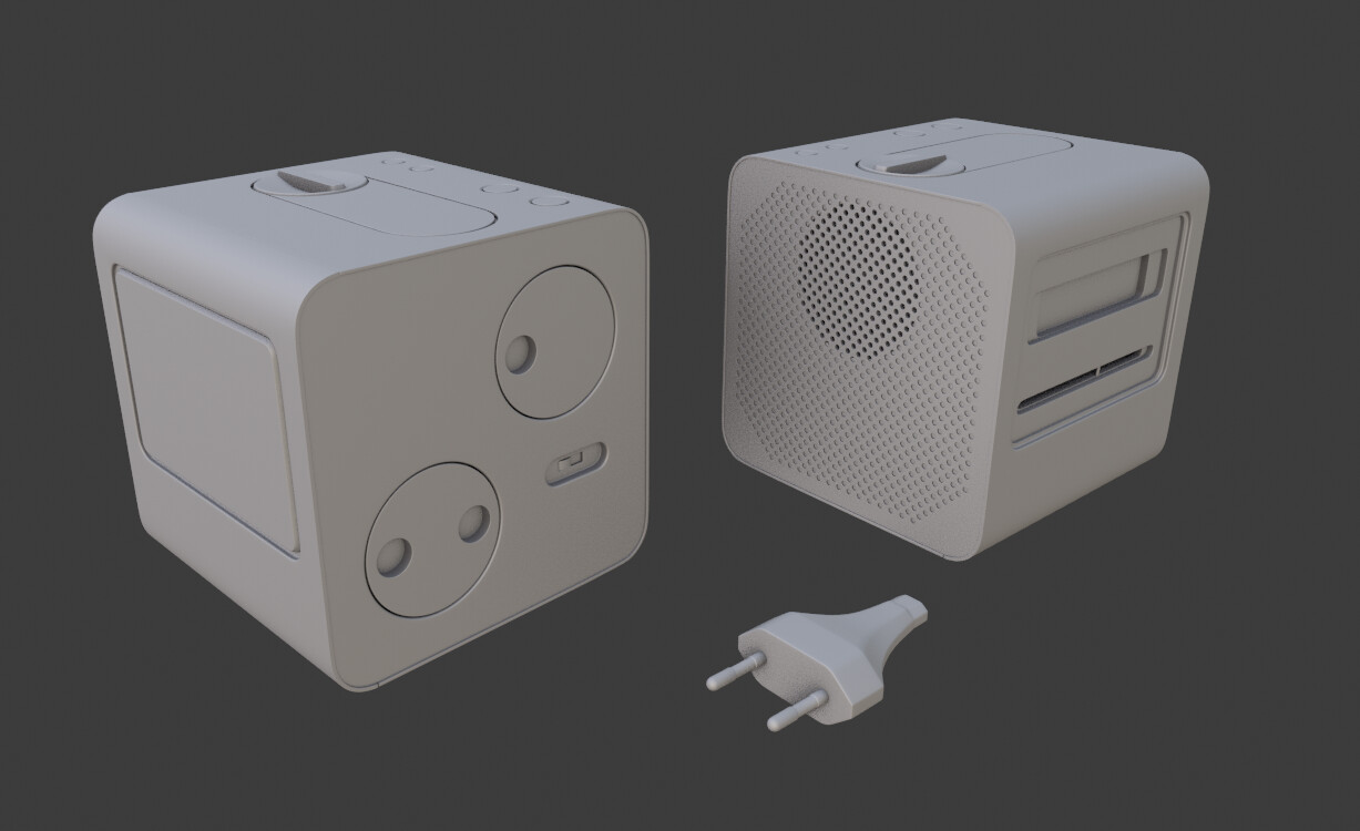Francesco Alessandrini 3D - Clock Radio - Sony Digicube - PBR Asset