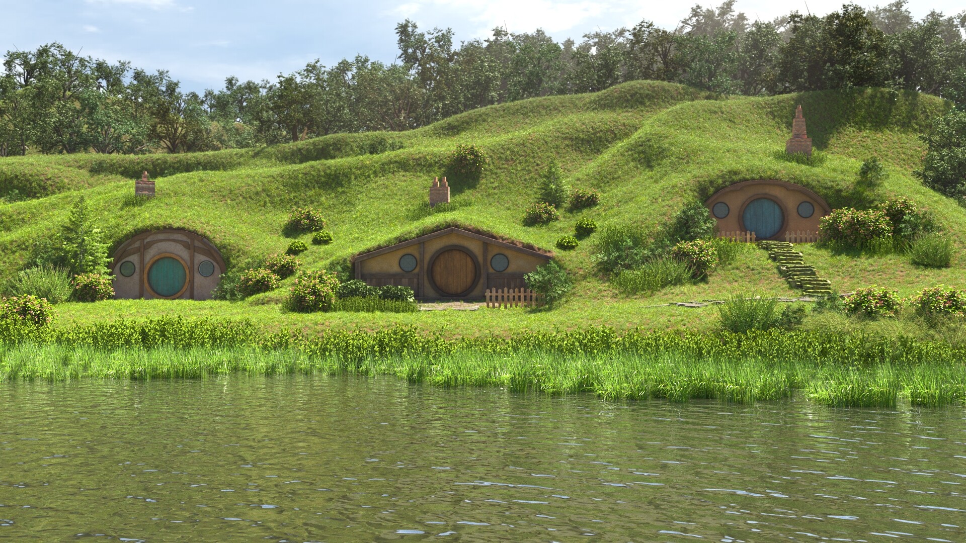 ArtStation - Hobbits houses