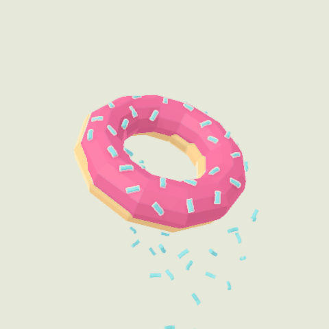 Caden - 3D Polygonal Donut