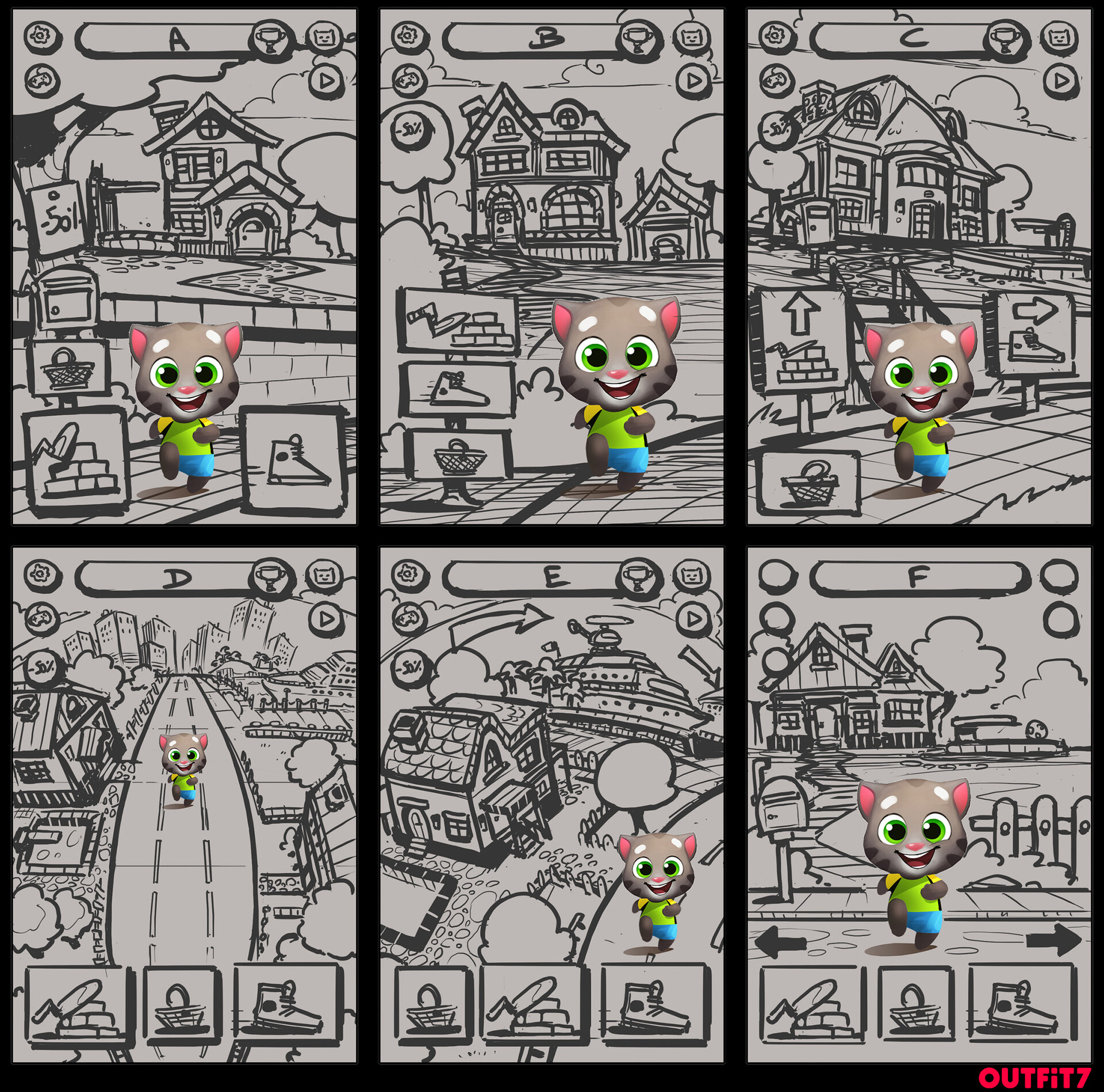 how to draw tom gold run