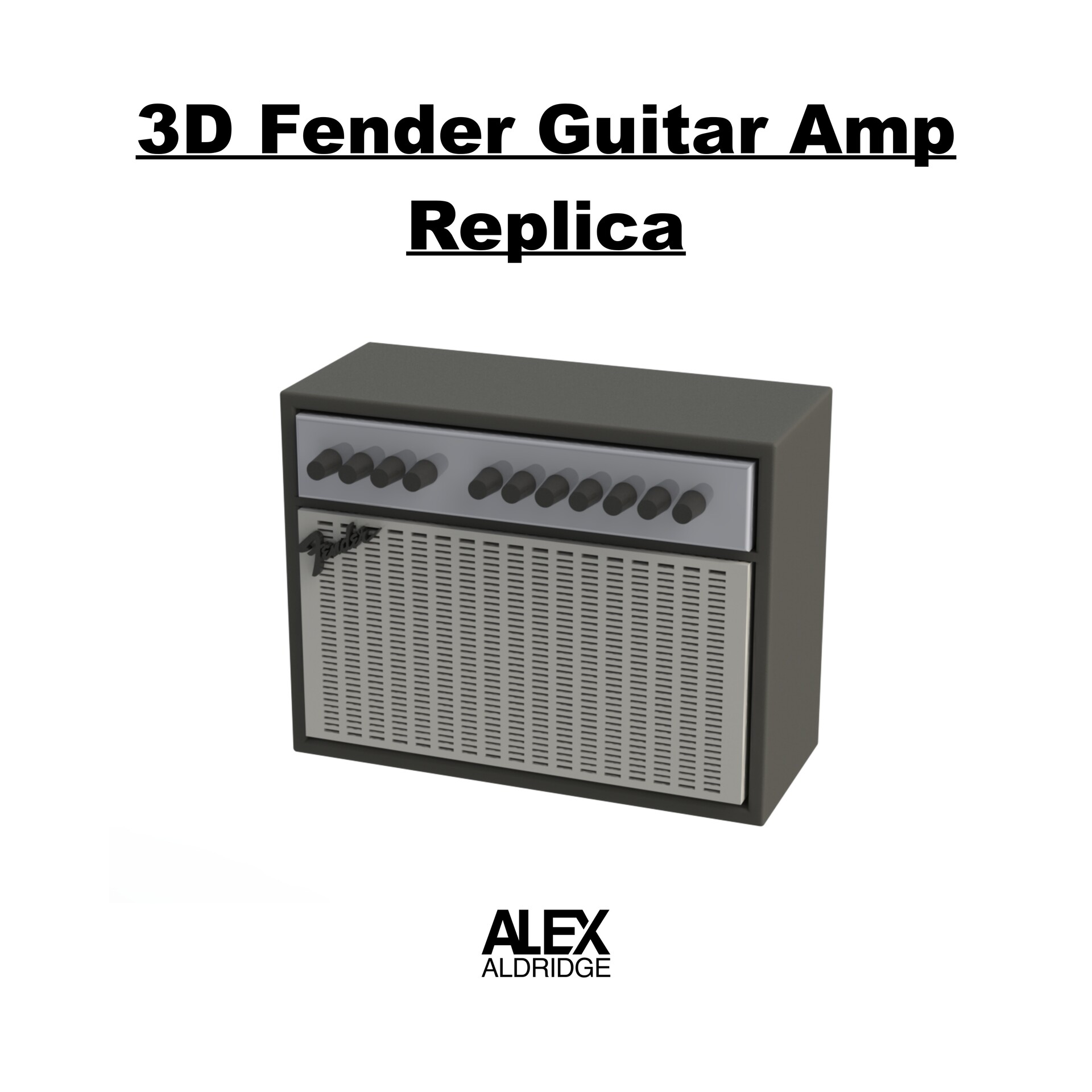ArtStation - 3D Fender Guitar Amp Replica