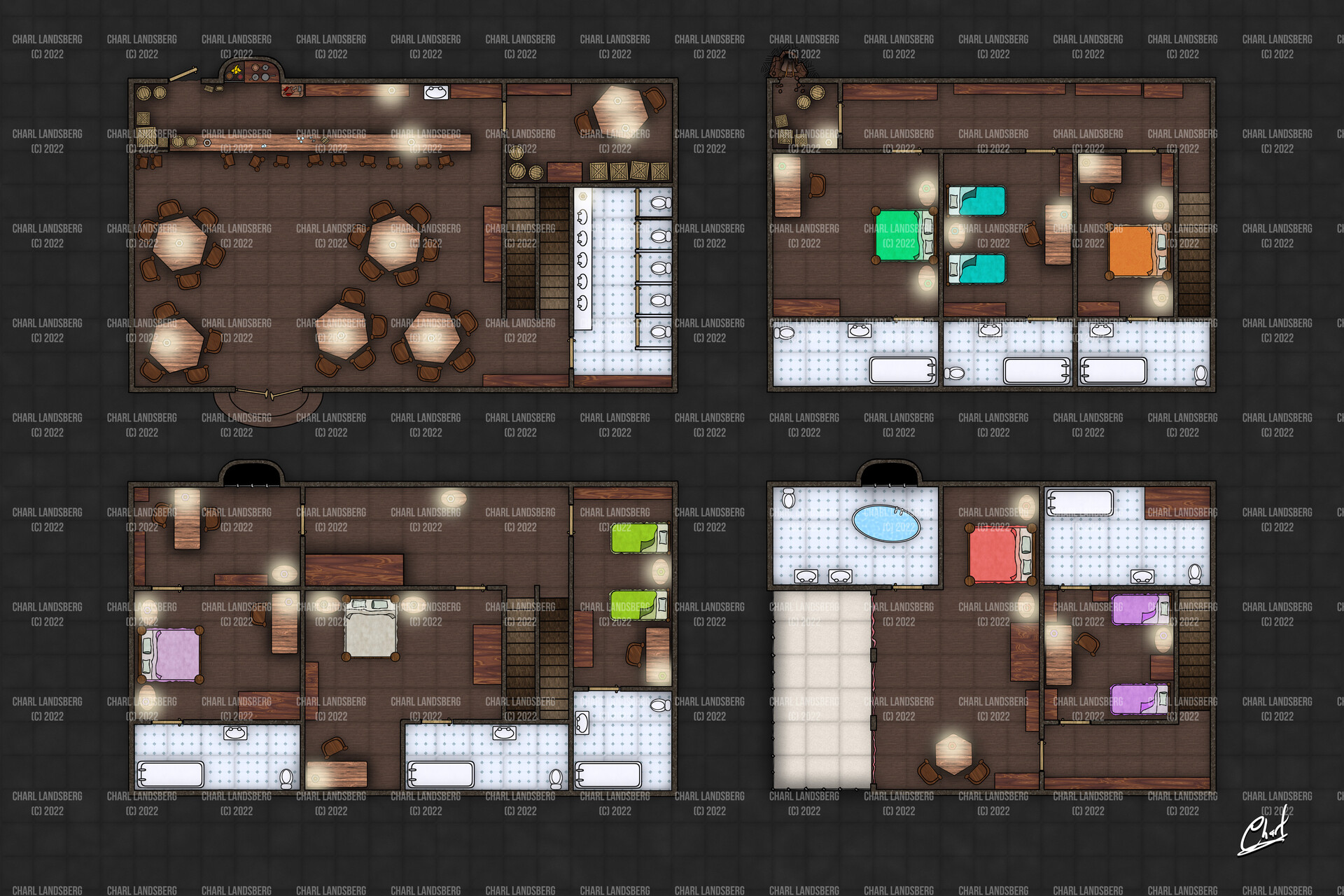 ArtStation - The Silver Dragon Pub and Inn