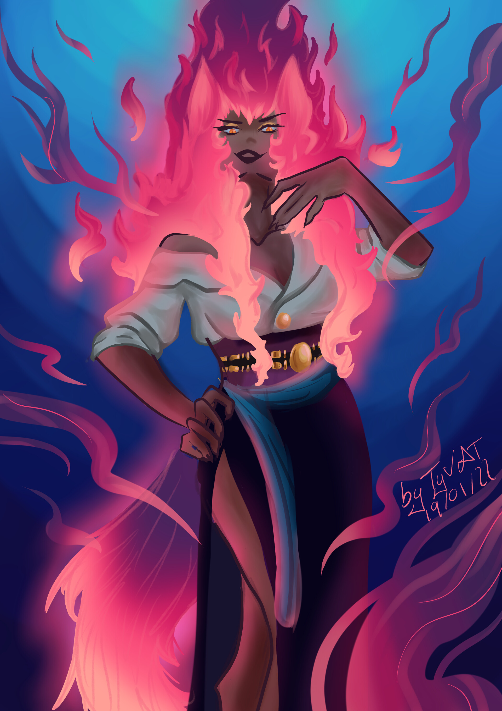 ArtStation - Devi on Fire