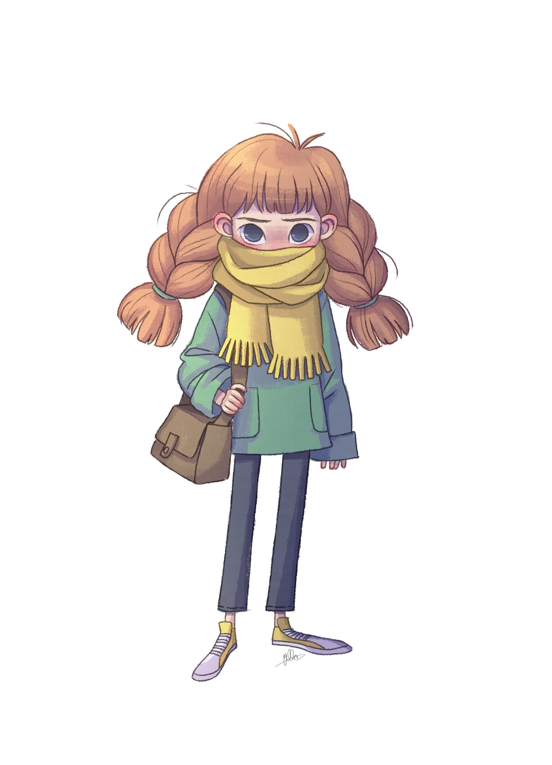 ArtStation - Scarf girl