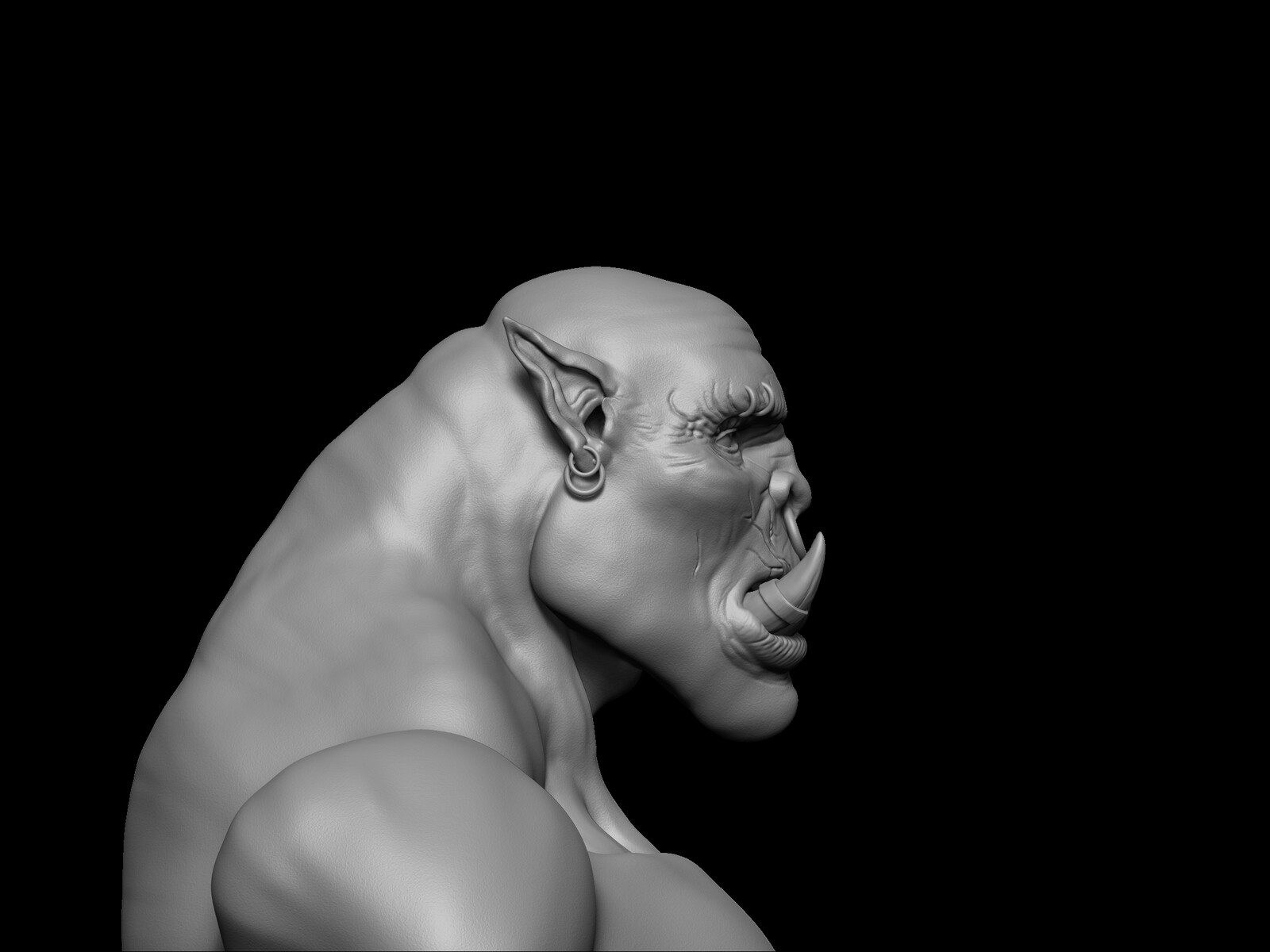 Davoine Aurélien - Realistic orc bust