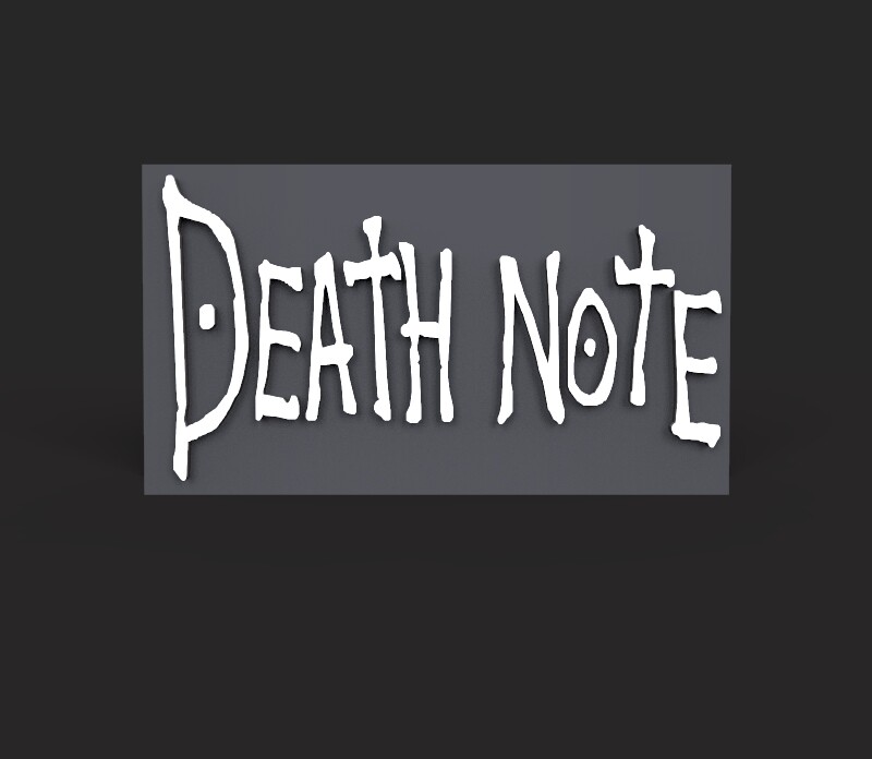 ArtStation - Death note logo 3D
